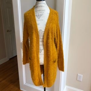 Sweaters | Faux Fur Cardigan Duster New S M L Butterscotch | Poshmark